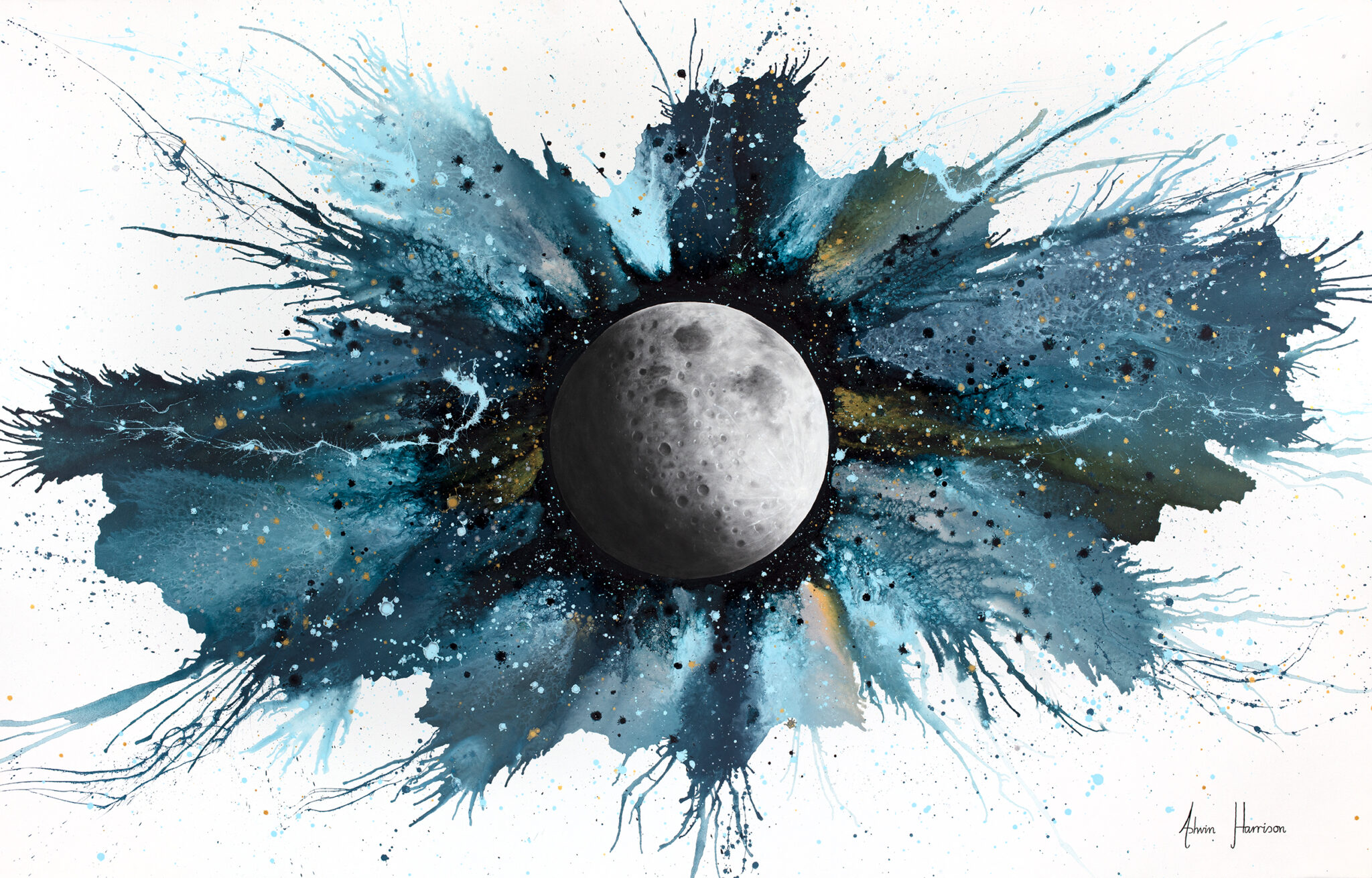 Abstract Universe- Moon Illusion | Australian Art | Ashvin Harrison